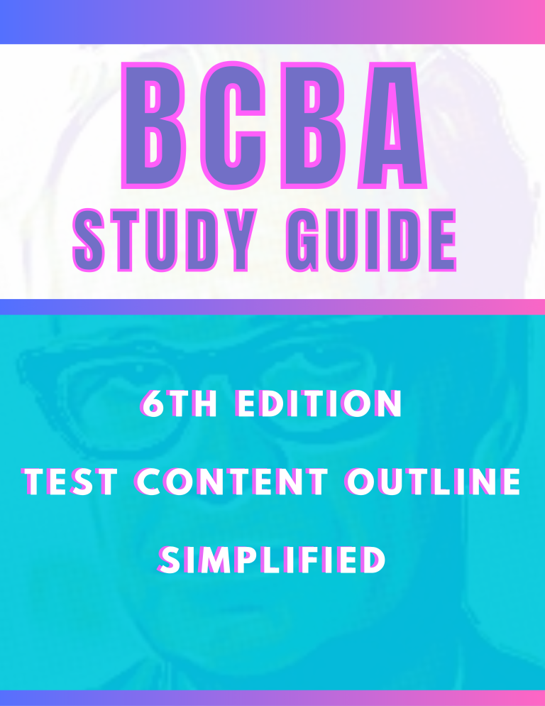 BCBA Study Guide 6th Edition Test Content Outline Simplified - ISBN ...